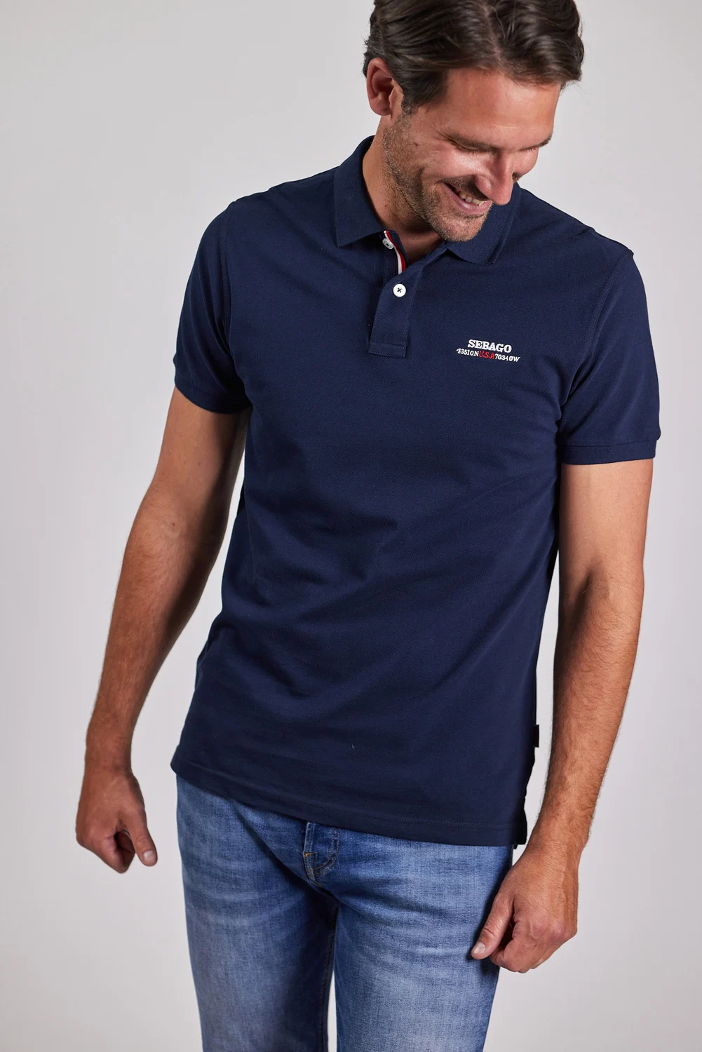 SEBAGO PIKÉ AUTENTIC LOGO NAVY S